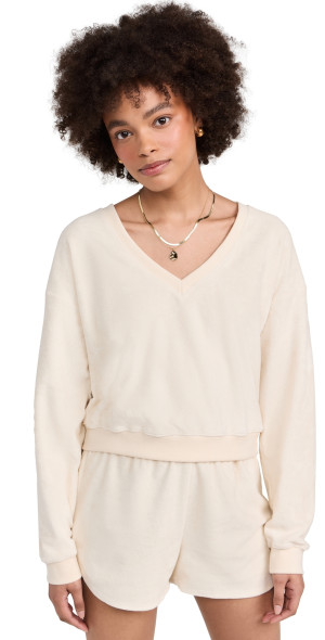 Beyond Yoga - Tropez Pullover Pristine Cream L