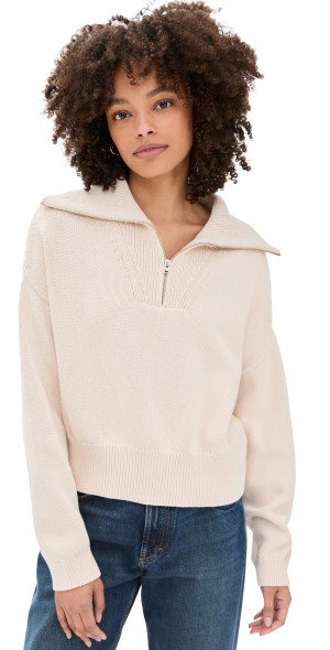 Closed - Cropped Troyer Pullover Stone Beige S