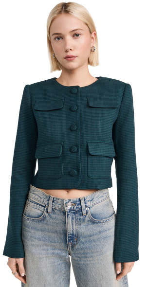 Favorite Daughter - The Emily Jacket Juniper Houndstooth L