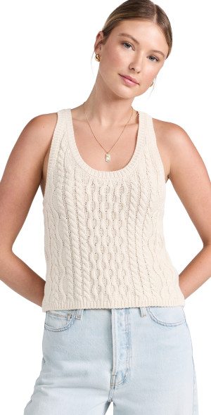 Free People - High Tide Cable Tank Tea M