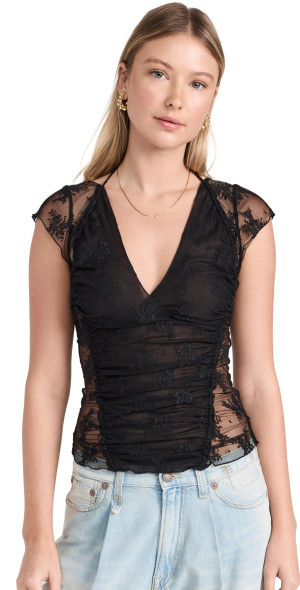 Free People - Lacey In Love Cami Black S