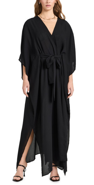 Good American - Goddess Robe Black001 One Size