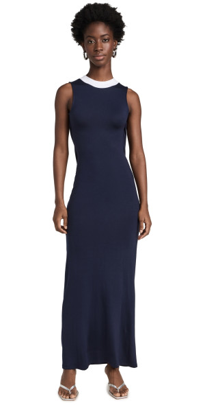 K.ngsley - K. ngsley Kort Maxi Dress Navy/White XL