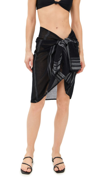 Lemlem - Lema Sarong Leliti Black One Size