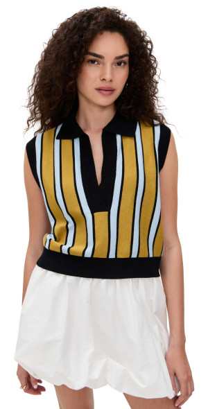 Lioness - Malibu Boyfriend Vest Earth Stripe L