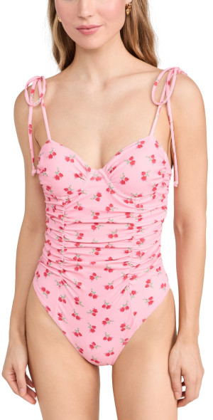 LoveShackFancy - Sorella One Piece Cherry Pink XL