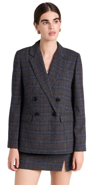 Madewell - The Rosedale Blazer in Plaid Mini Glen Plaid 2