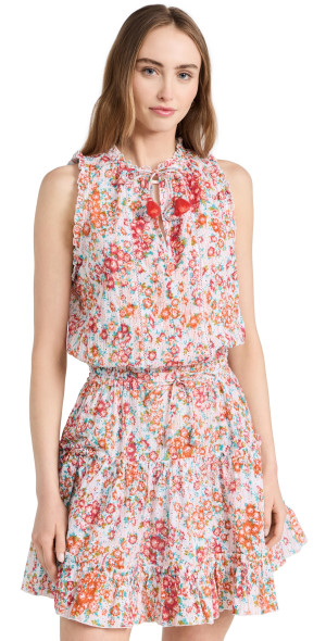 Poupette St Barth - Mini Dress Clara Pink Aquarelle S