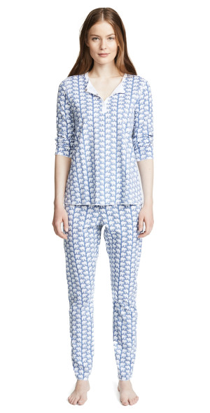 Roller Rabbit - Hathi PJ Set Blue XL