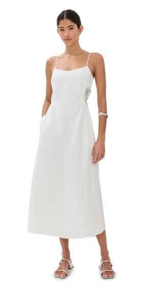 SIMKHAI - Brant Midi Dress White L