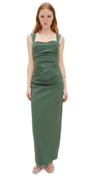 SIR. - Florent Balconette Gown Forest Green 0P