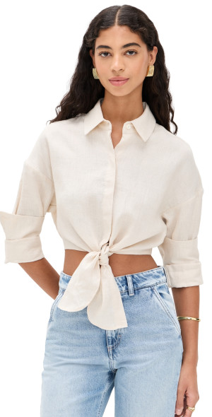 STAUD - Lisa Linen Top Natural S