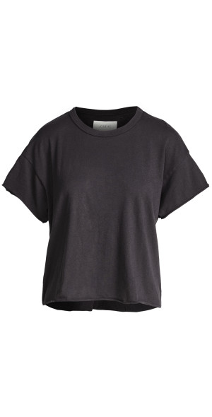 THE GREAT. - The Crop Tee Almost Black 0
