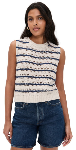 Velvet - Calista Top Chalk/Marine M