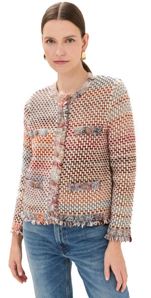 Veronica Beard - Sariyah Knit Jacket Red Multi S