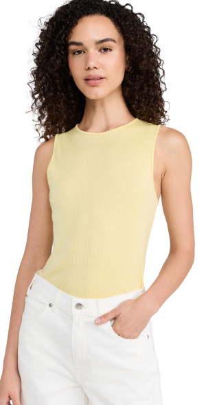 Vince - Rib Shell Top Citrines XS