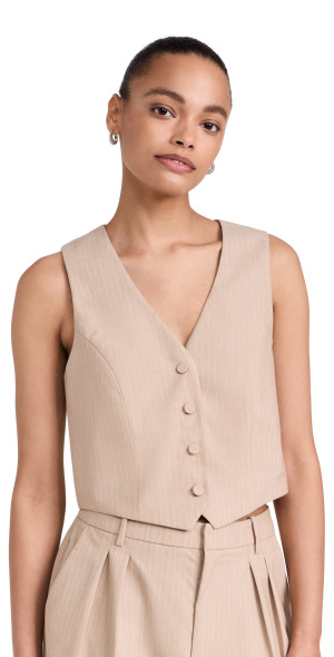 WAYF - Layla Vest Camel XL