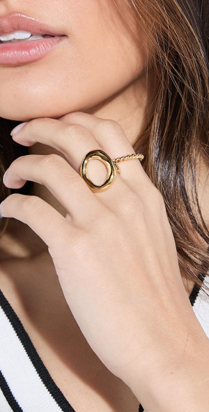 Showpo - Ebony 2 Ring Pack in Gold