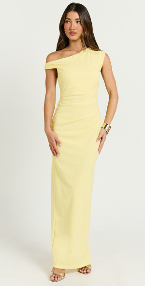 Showpo - Genie Maxi Dress - Off The Shoulder Dress in Yellow