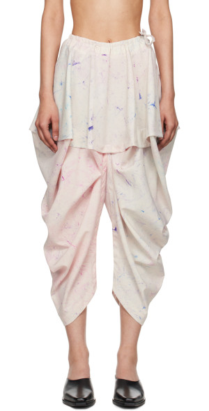 132 5. ISSEY MIYAKE - Pink Bubble Dye Trousers