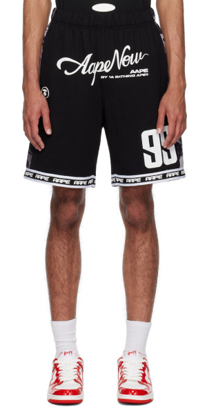 AAPE by A Bathing Ape - Black Moonface Reversible Shorts