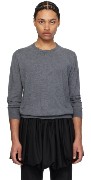 Aaron Esh - Grau Ruched Sweater