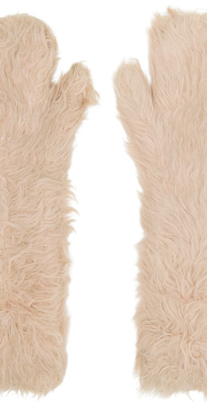 Acne Studios - Beige Fluffy Mitts