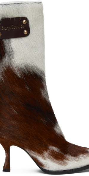 Acne Studios - Brown & White Patch Boots