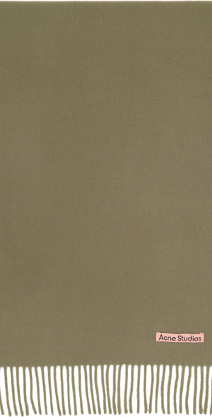 Acne Studios - Green Narrow Fringe Scarf