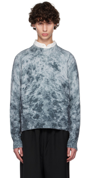 Acne Studios - Navy & Blue Acid Print Sweater