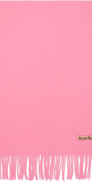Acne Studios - Pink Narrow Fringe Scarf