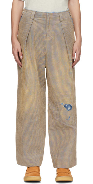 ADER error - Beige Distressed Trousers