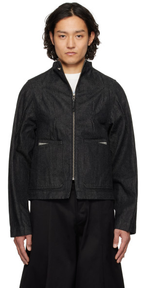 ADER error - Black Pintuck Denim Jacket