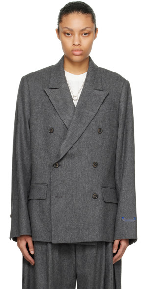 ADER error - Gray Double-Breasted Blazer