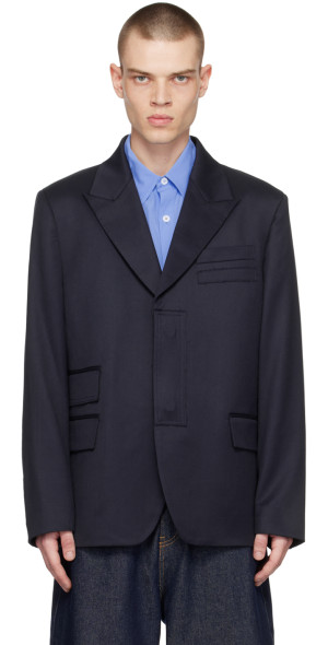 ADER error - Navy Peaked Lapel Blazer