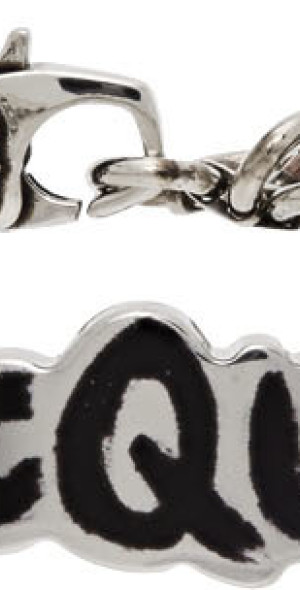 Alexander McQueen - Silver Graffiti Chain Bracelet