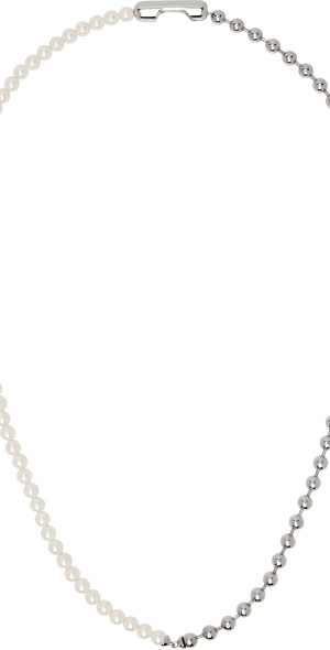AMBUSH - Silver Pearl Ball Chain Necklace