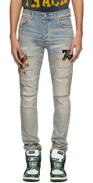 AMIRI - Indigo Varsity Eagle Jeans