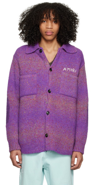 AMIRI - Purple Space Dye Cardigan