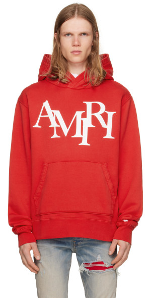 AMIRI - Red '' Staggered Hoodie