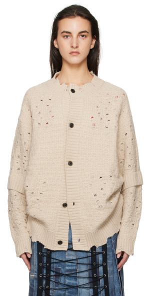 Andersson Bell - Beige Roghen Wool Long Cardigan