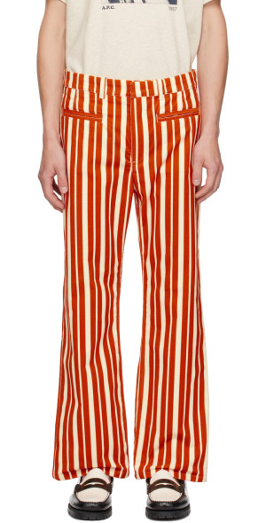 A.P.C. - Orange & Off-White Tame Impala Edition Striped Trousers
