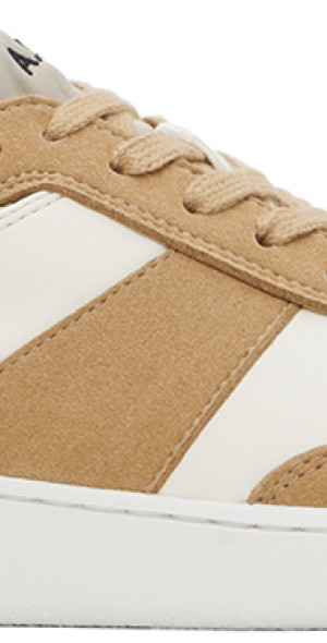 A.P.C. - White & Beige Plain Sneakers