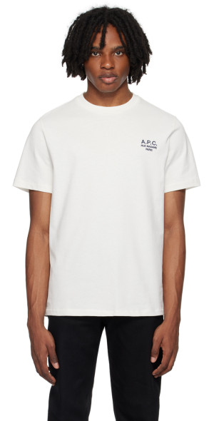 A.P.C. - White Embroidered T-Shirt