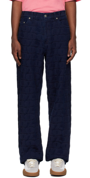 Awake NY - Navy Jacquard '100' Jeans