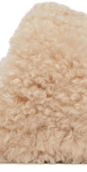 Balenciaga - Beige Furry Sildes