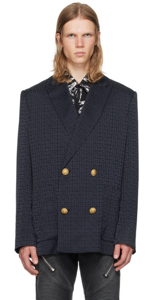 Balmain - Navy PB Labyrinth Blazer