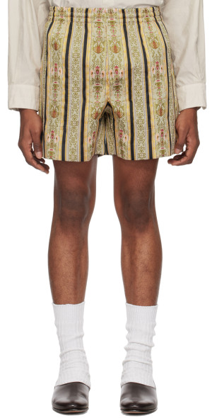 Bode - Off-White Floret Brocade Shorts