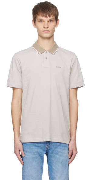 BOSS - Beige Bonded Polo