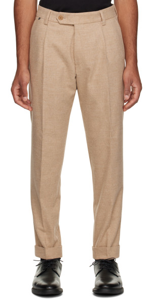 BOSS - Beige Creased Trousers